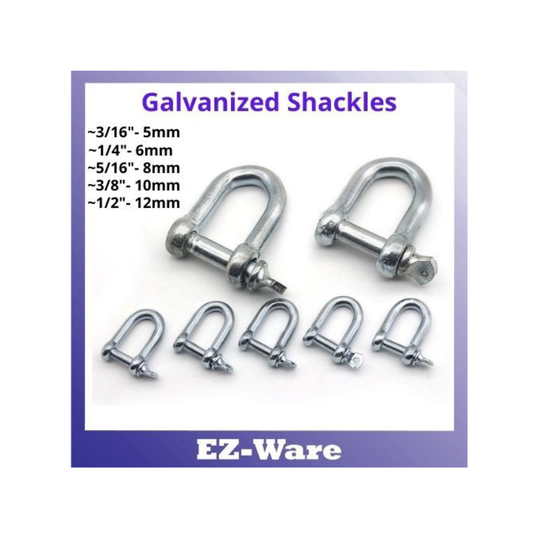 GI D SHACKLE 6MM – Green Circle Trading Co LLC