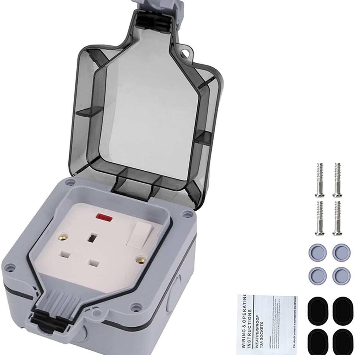 RR 13A WEATHERPROOF DOUBLE SOCKET IP66 – Green Circle Trading Co LLC