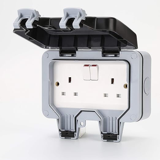 RR 13A WEATHERPROOF DOUBLE SOCKET IP66 – Green Circle Trading Co LLC